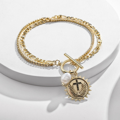 双层叠戴新潮时尚冷淡金属风