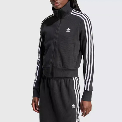 三条纹复古IY7278立领外套女子