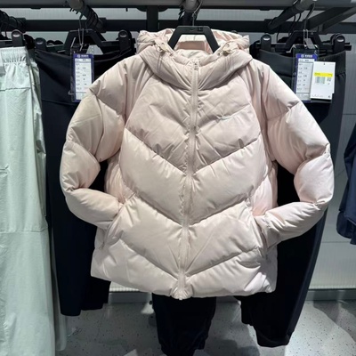 NIKE耐克女子羽绒服连帽保暖防风简约百搭面包服外套 HV5236-667