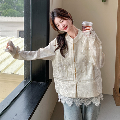 现货爆款2025秋季重工国风马甲两件套套装2526P225控298