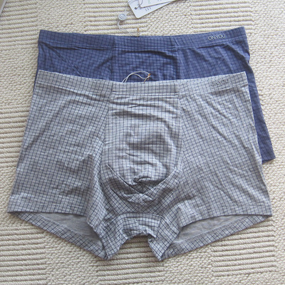 欧林雅竹纤维高档格子平角内裤