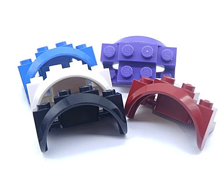 LEGO乐高 35789 2x4x2跑车轮眉黑白深紫蓝色正品零配件_虎窝淘