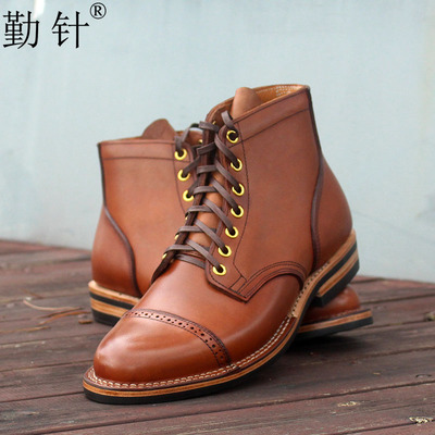 勤针手工青春潮流风高帮男鞋定制