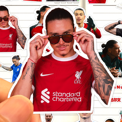 达尔文努涅斯贴纸高清防水利物浦足球运动员Darwin Nunez装饰贴画