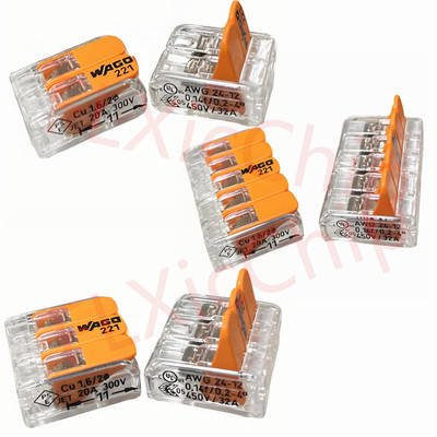 221-412/413/415 带有操作杆的导线连接器 接线端子照明端子 全新