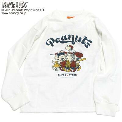 Kiddielove 日本代购 童装 CUB 棉柔peanuts后背图案休闲长袖T恤