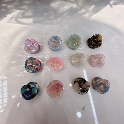 韩版醋酸笑脸小抓夹时尚简约百搭少女碎发刘海侧边小发抓