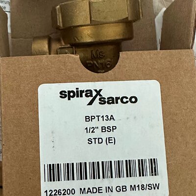 （议价）英国斯派莎克 BPT13A蒸汽黄铜热静力疏水阀1/2“