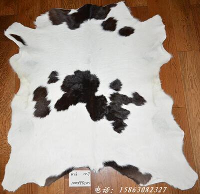 整张客厅样板房坐垫奶牛皮地毯