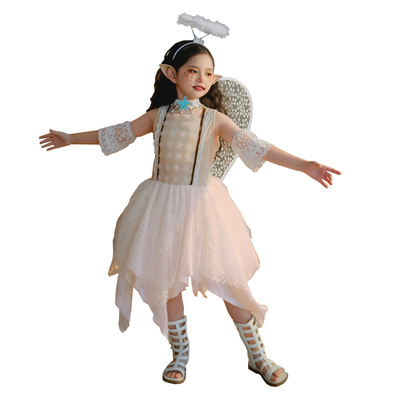 万圣节女童天使花仙子连衣裙