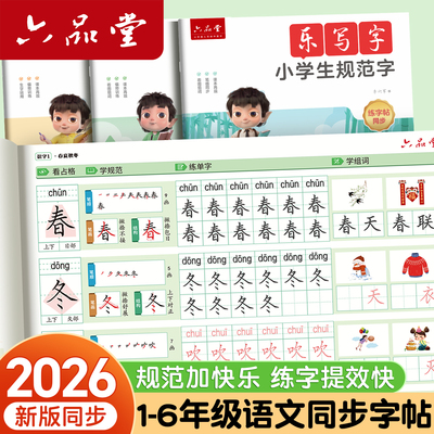 2025新版1-6年级同步练字帖小学
