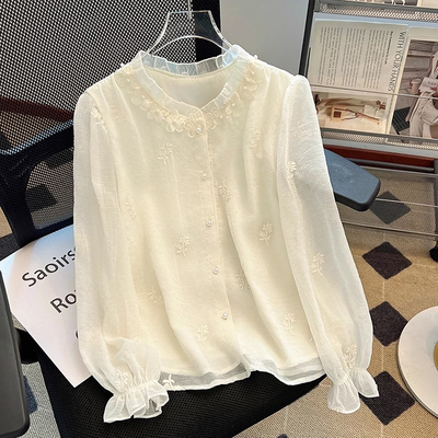 新中式国风衬衫女2025新款