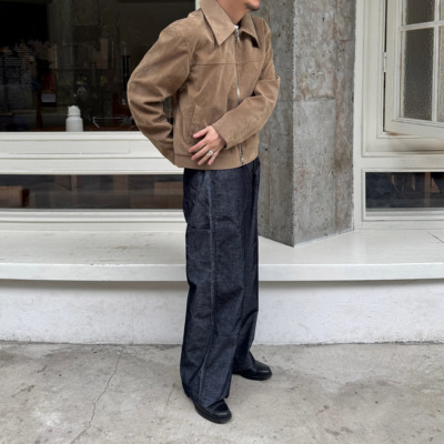 灯芯绒变色细坑条法工裤工装裤