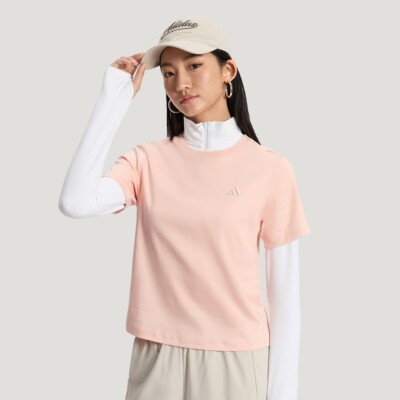 阿迪达斯女子纯棉短袖T恤KS5324