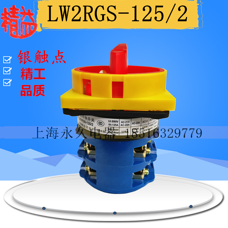 电源切断负载断路开关 LW28GS-125/2主令转换开关 125A大银点现货