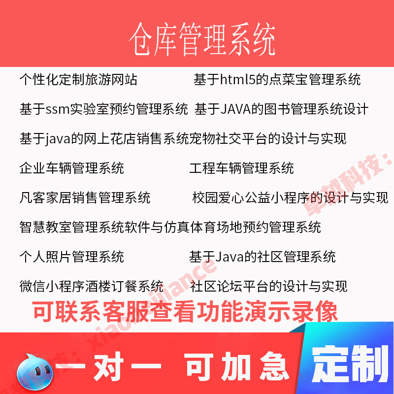 基于java的仓库管理系统计算机java程序定制mysql数据库附赠文档虎窝淘