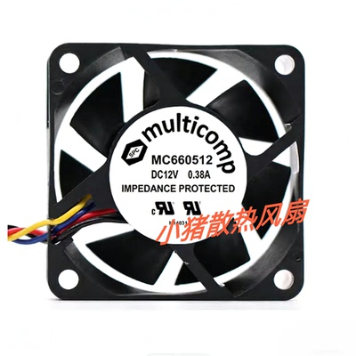 MC660512全新12V 0.38A 6CM厘米 4线60x60x25MM散热风扇风机FAN
