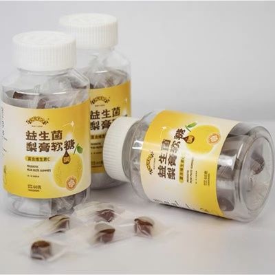 龙润堂记砀山益生菌梨膏软糖零食糖果 梨膏糖弹弹糖维生素C