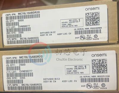 【初芯电子】MC78L15ABDR2G 封装SOP8丝印8L15A 低压差线性稳压器