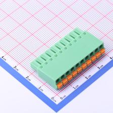 KF2EDGKN-3.81-10P 插拔式接线端子 插头 3.81mm 排数:1 每排P数: