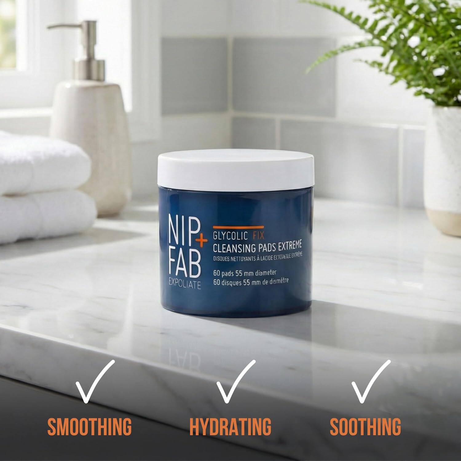 Nip+Fab - 强效果酸焕肤夜间棉片5%乙醇酸水杨酸粉刺肤质焕肤修护