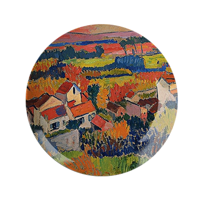 野兽派德朗客厅背景墙14英寸油画