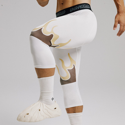 紧身裤松紧带透气吸汗牛奶丝