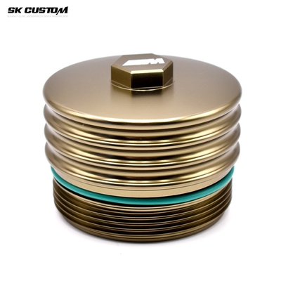 适配宝马N20 N46 N52 N55B48M54N62机油滤芯外壳机滤盖散热铝合金