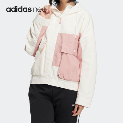 阿迪达斯女子休闲运动连帽外套