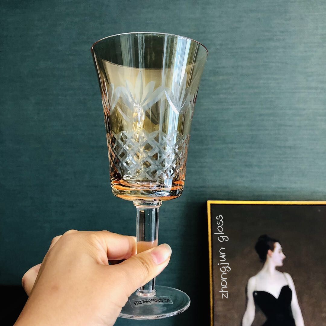 忠俊 奢华金色电光摹刻菠萝 夏日感满满 果汁杯 奶昔杯