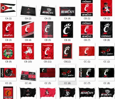 Cincinnati Bearcats Flag辛辛那提大学熊狸队球迷装饰旗帜车旗
