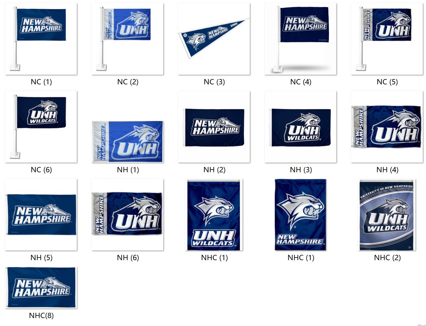 New Hampshire Wildcats University College Flag美国名校旗帜