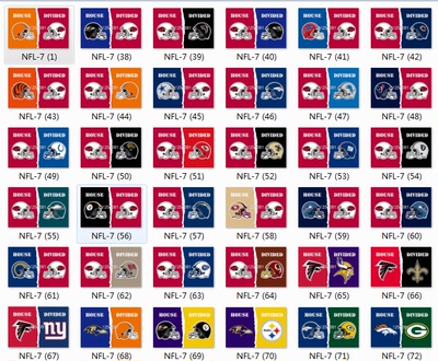 Football NFL All Team House Divided Flag橄榄球队球迷装饰旗帜