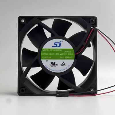 全新SJ SF241238BH/BU/BL2 24V 1.35A/2.40A空压机变频器风扇12CM
