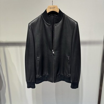 Hechter/丹尼爱特秋冬款棒球领皮衣外套LF11605吊牌9990LC