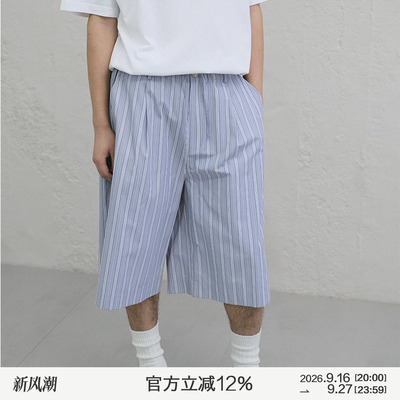 MANUFACTURE 条纹五分裤