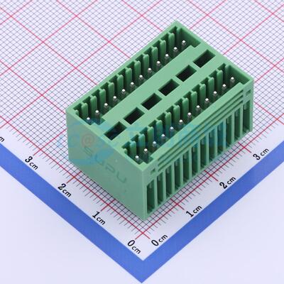 插拔式接线端子 DB2EVH-2.5-2*12P-GN 插件,P=2.5mm 板端/插座-闭