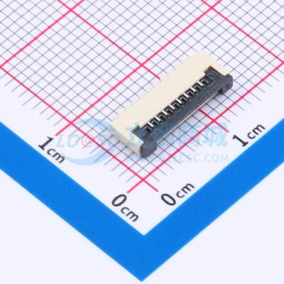 FFC/FPC连接器 1.0K-DHQX-8PWB SMD,P=1mm 翻盖式 8P 电子元器件