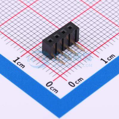 排母 CSFB102-0402A001R1AC 插件,P=2mm 1x4P 单排 电子元器件