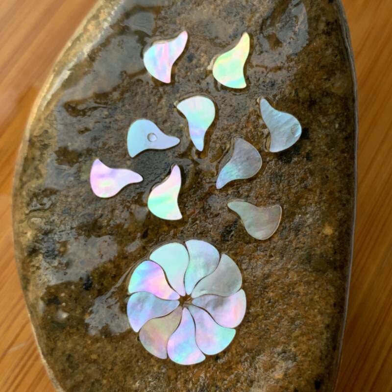 九瓣花螺钿片白蝶贝夜光贝片珍珠母贝片大漆漆器漆画漆艺镶嵌材料