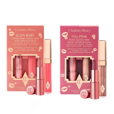 Charlotte Tilbury/CT缇尔泊丽好莱坞迷你口红+唇釉套装90's pink