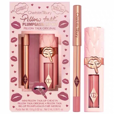 Charlotte Tilbury Pillow Talk Plumpgasm迷你唇釉唇线笔套装