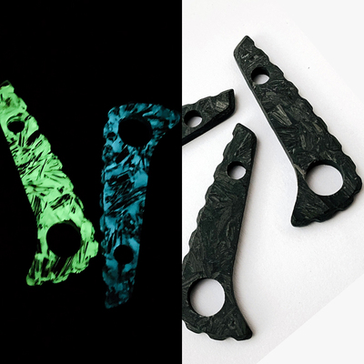 SPYDERCO C81蜘蛛C81背脊碳纤维 夜光碎碳树脂新型材料发光碳纤