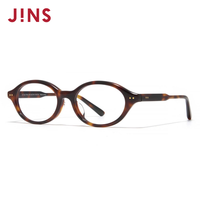 JINS睛姿近视眼镜书呆子板材椭圆小框可加配防蓝光镜片UCF26S179