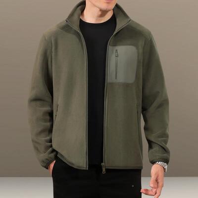 颗棉粒绒外男士秋冬季新款大码宽4-25618松潮仿羊羔套毛厚冬装衣