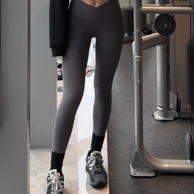 ALGAMCANDY健身裤V口显腰臀比显臀翘 低腰高弹无尴尬线不掉不卡裆