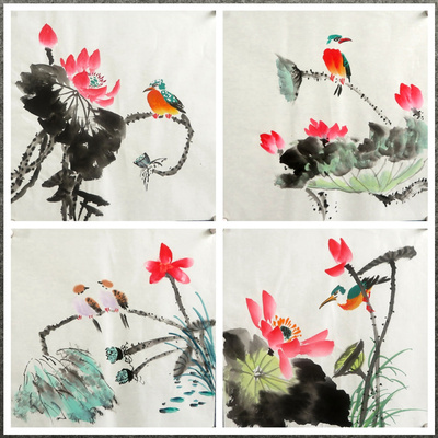 纯手绘花鸟画小品装饰国画