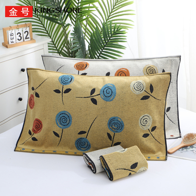 正品金号单人玫瑰花语g2096枕巾