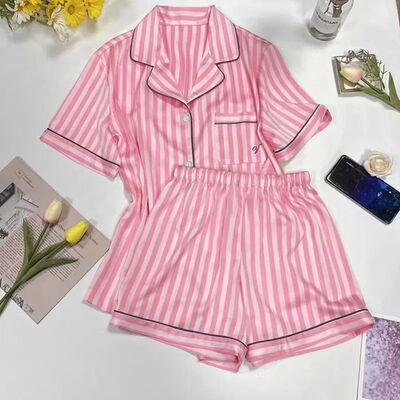 Large Size Women Pajamas Set Short-Sleeved Student Homewear
