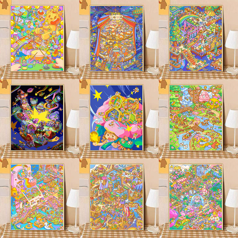 宝藏湾 数字油画diy【一个小肉肉】合集画师插画填充手绘数字画
